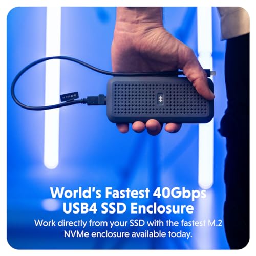 HYPER HyperDrive Next USB4 M.2 NVMe SSD Enclosure, Portable, Water- and ...