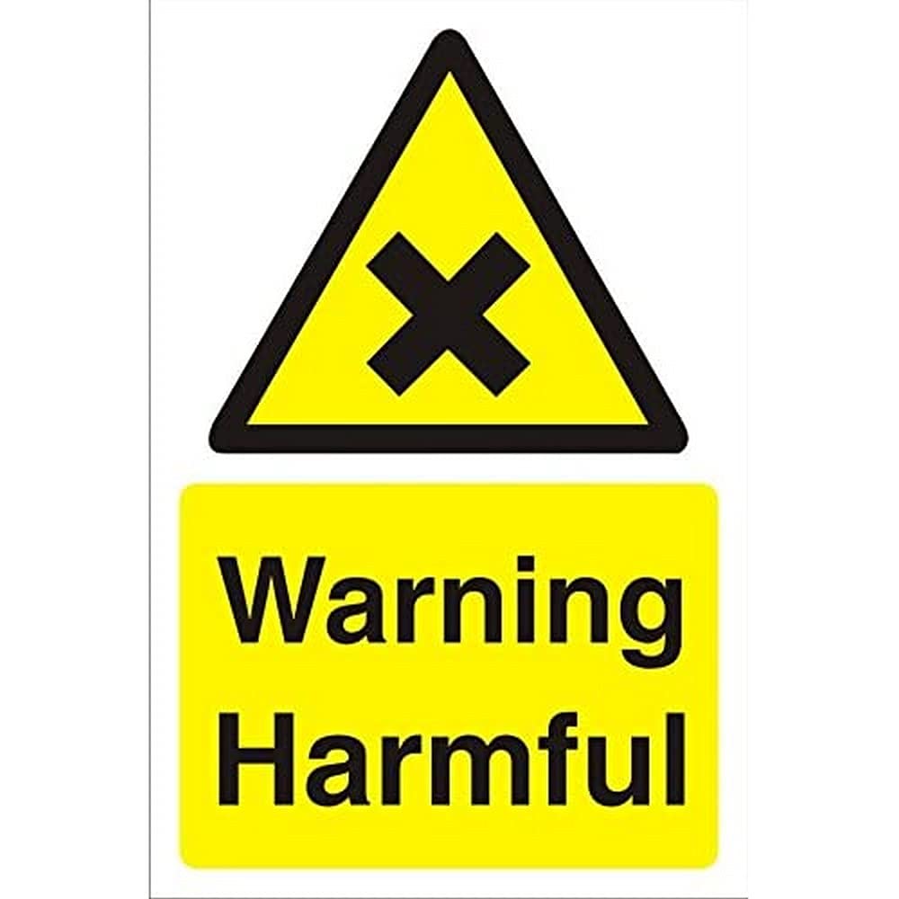Seco Warning Harmful Sign, 200mm x 300mm – 3mm Foam PVC – BigaMart
