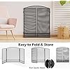 Amazon.com: JIMUOO Fireplace Screen Stand Alone, 3-Panel Wrought Iron ...