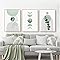 Amazon.de: Martin Kench 3er Set Premium Poster, Abstrakt Grün Blätter Bilder, Modern Print ...