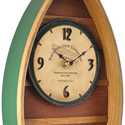 FirsTime & Co.® Wood Canoe Pendulum Clock, American Crafted, Wood, 7.5 ...