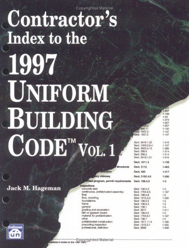 Contractor's Index to the 1997 Uniform Building Code: Hageman, Jack M ...