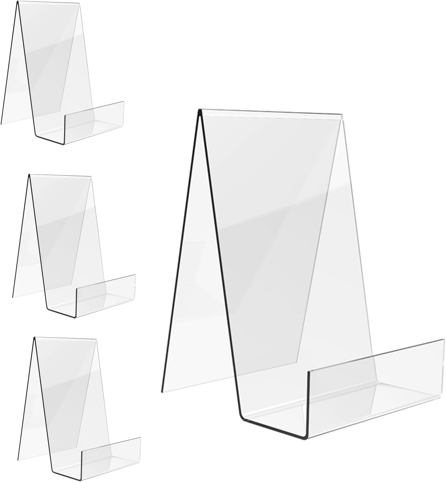 Amazon.com : ZOEY Acrylic Book Stand with Ledge Clear Display Easels ...