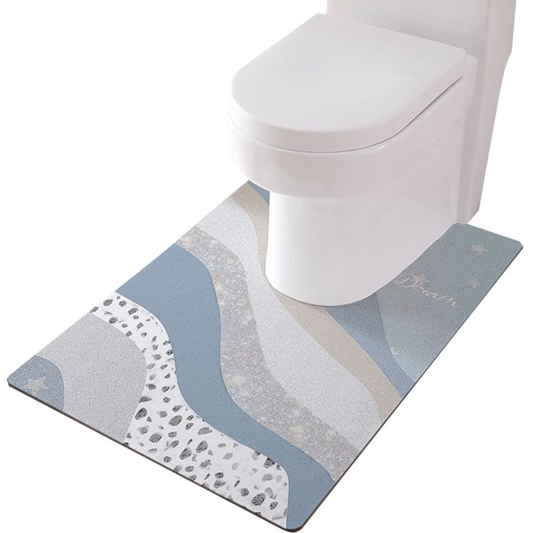 ZESLIV Toilet Mat U-Shaped Non-Slip 60x90cm Large Soft Toilet Pedestal ...