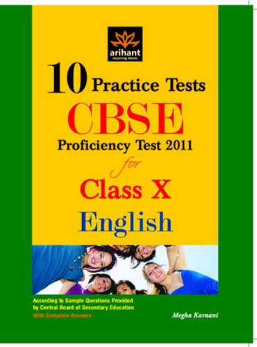 Buy 10 Practice test CBSE Profiency Test for Class Xth English Book ...