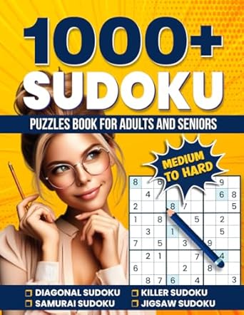 1000+ Sudoku Puzzles Book for Adults and Seniors: Jigsaw, Diagonal ...