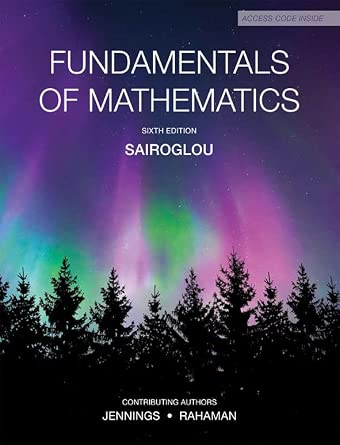 Fundamentals of Mathematics Sixth Edition: Maria Sairoglou ...
