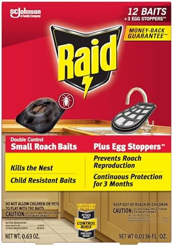 Amazon.com : Raid Roach Killer Baits, Plus Egg Stoppers, 12 count ...
