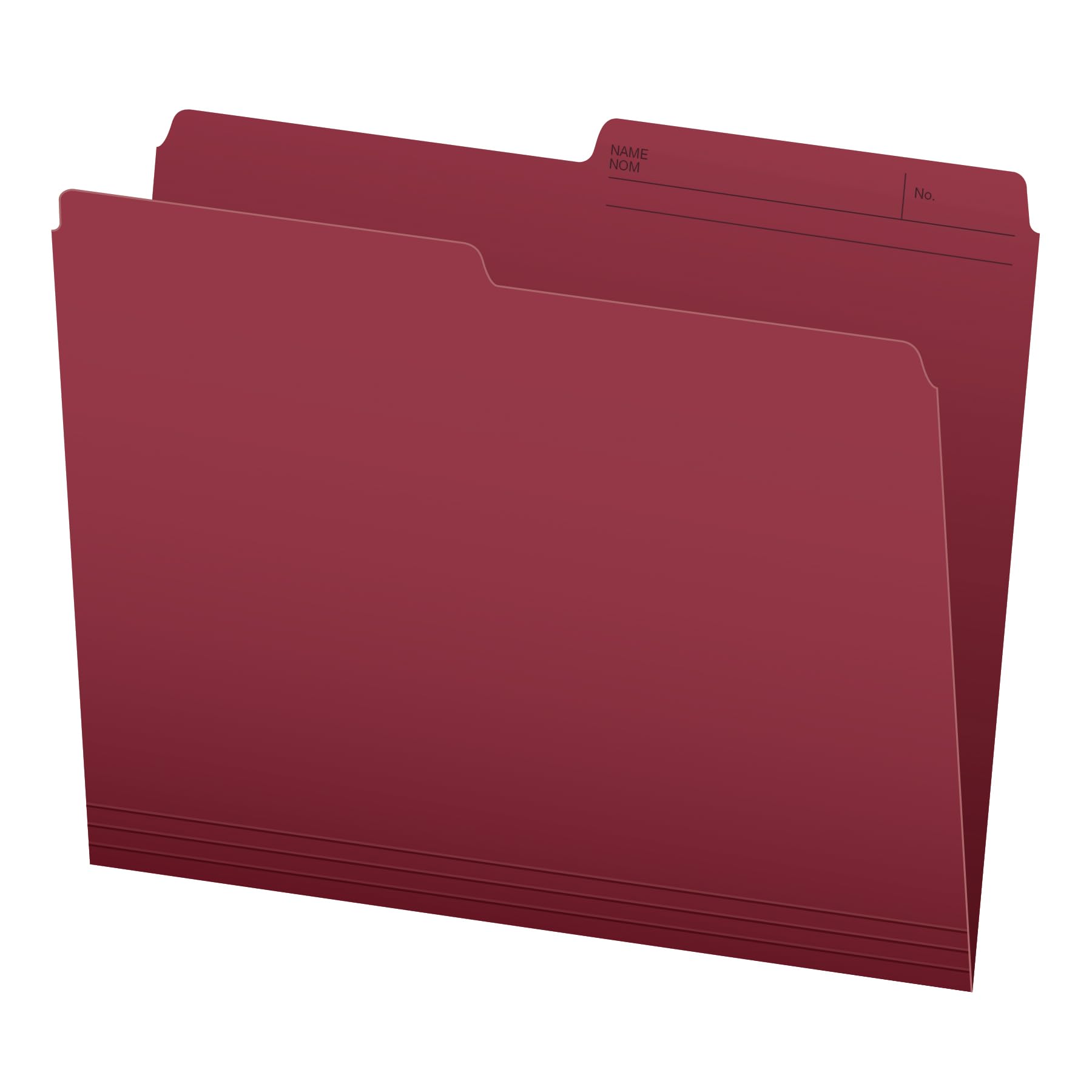 Pendaflex Color-Coded File Folders, 1/2 Cut Tab, Letter Size, Burgundy ...