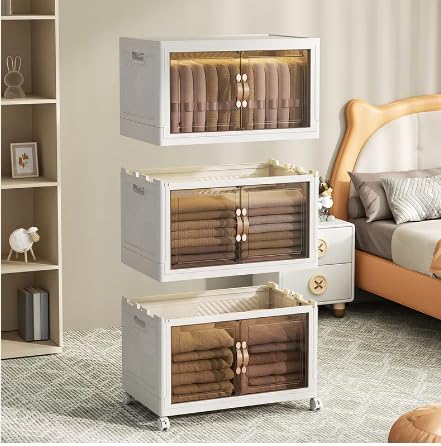 R-ATOS 3 Layer Double Door Plastic colllapsible Cupboard for kids ...