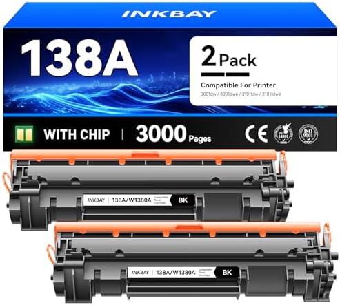 Amazon.com: 138A Toner Cartridge High-Yield 2-Pack with Chip ...