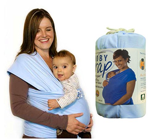Amazon.com : Moby Wrap Original 100% Cotton Baby Carrier, Sky Blue : Baby