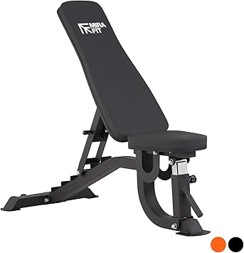 Mirafit M150 Fully Adjustable Flat & Incline Weight Bench - Black ...