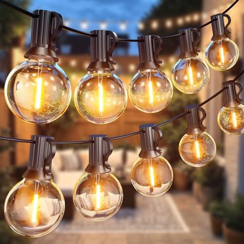 Yeeklab Outdoor String Lights 45M/150FT, Garden Lights Mains Powered ...