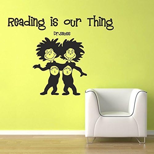 Amazon.com: Wall Decal Decor Wall Decal Quote Dr Seuss - Reading is our ...