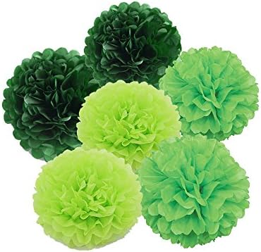 Amazon.com: 12pcs 10in 12in Red Paper Pom Poms Tissue Paper Flower ...