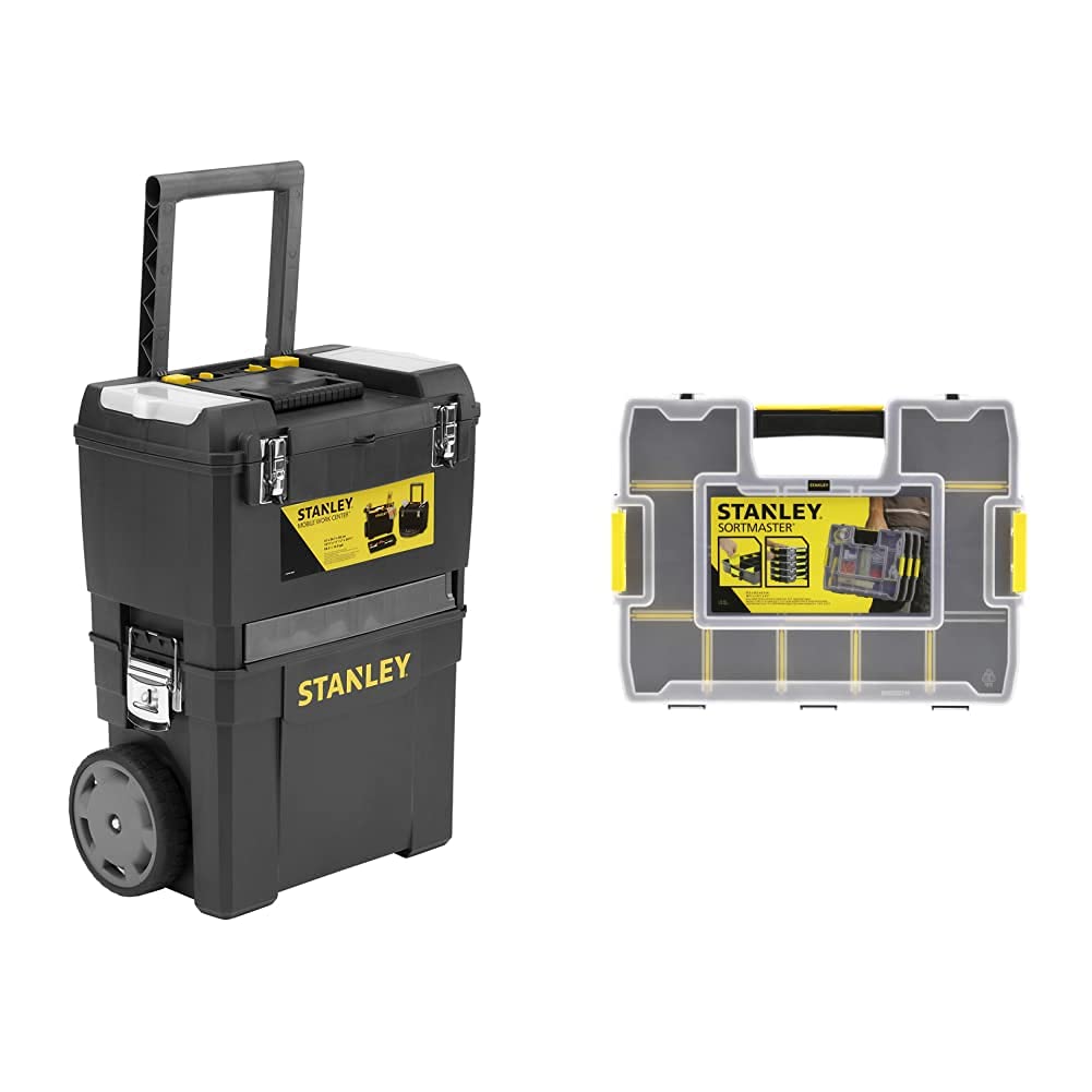 Buy Stanley Mobile Work Centre Toolbox, 2 Tier Stackable Units, 1-93 ...