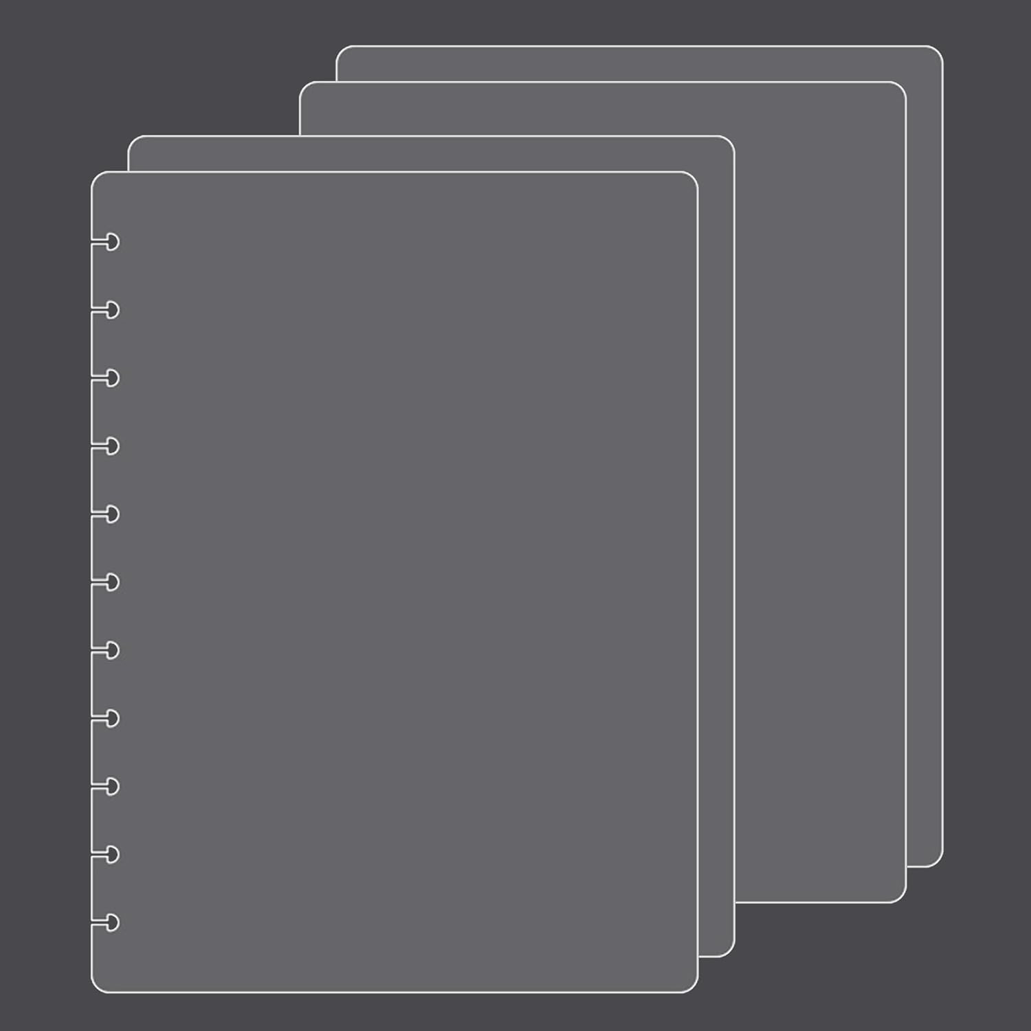 Amazon.com : ITSYHPRO Letter Discbound Notebook PP Covers(2 Set/ 4 PCS ...