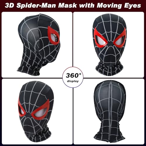 Fancyku 3D Spide Mask with Moving Eyes, Jaw Motion Activated Blinking ...