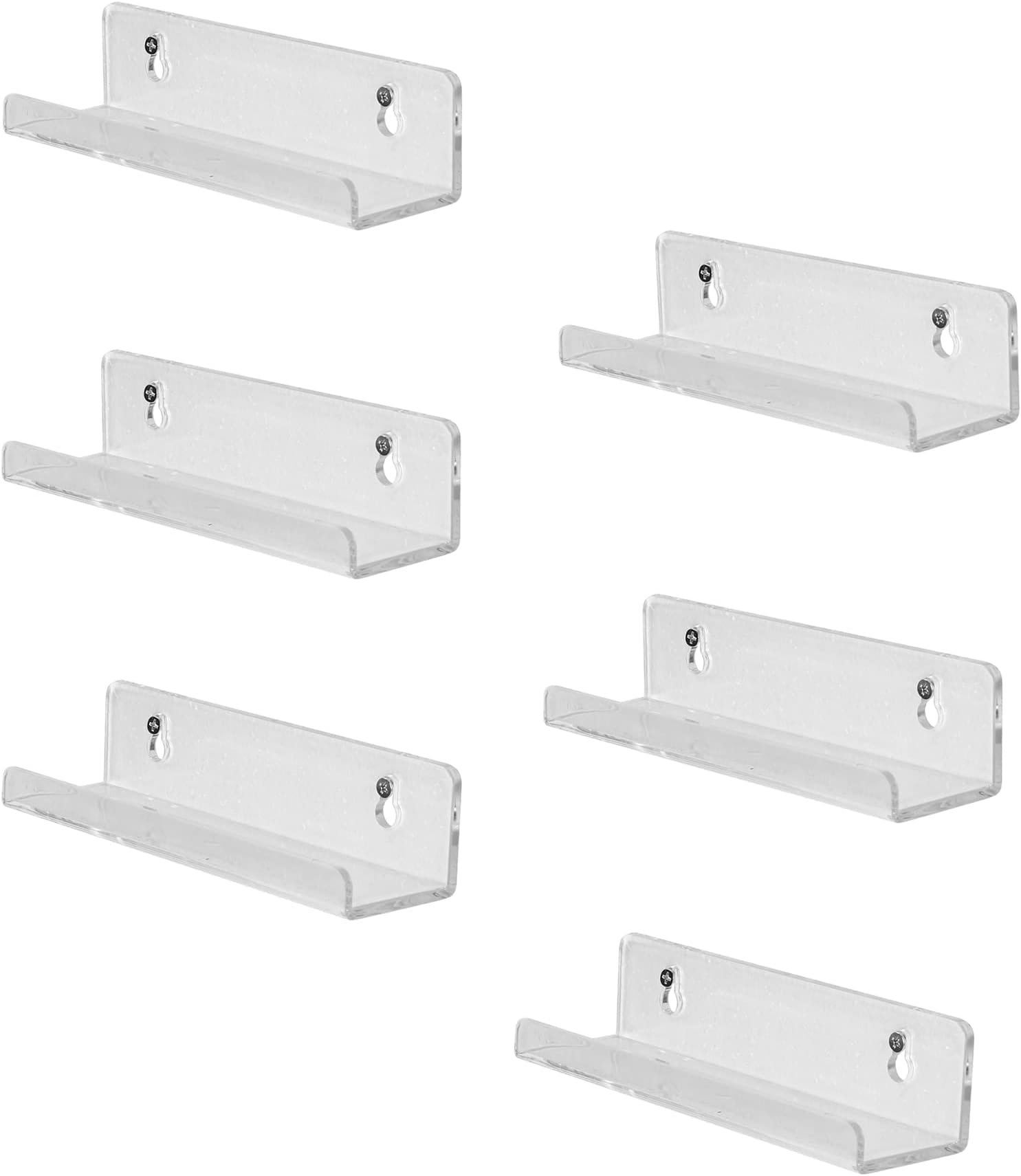 Amazon.com: WANLIAN 8 Inch Acrylic Clear Shelves for Wall No Drilling ...