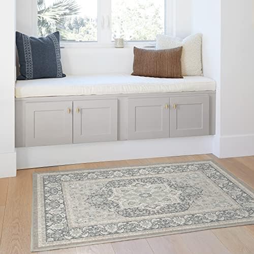 Amazon.com: Ruggable x Hendesi Heriz Washable 3x5 Area Rug, Abalone ...