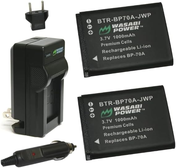 Amazon.com : Wasabi Power Battery (2-Pack) and Charger for Samsung ...