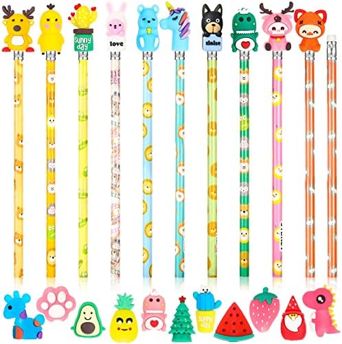 Amazon.com : Leinuosen 30 Pieces Scented Pencils Fun Pencil with 12 ...