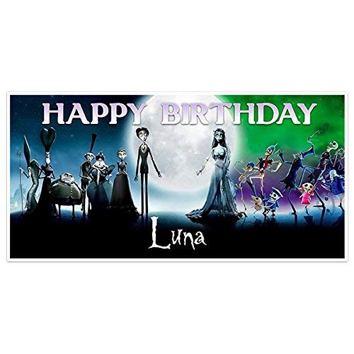 Amazon.com: Corpse Bride Movie Film Birthday Banner Party Decoration ...