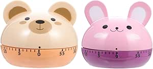 Amazon.com: Amosfun 2pcs Cute Kitchen Timer Cartoon Animal Mechanical ...