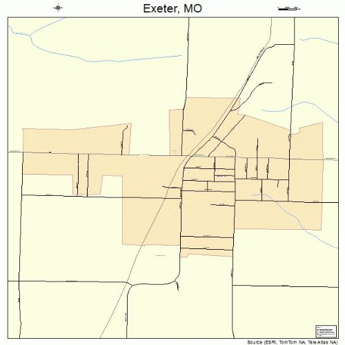 Amazon.com : Large Street & Road Map of Exeter, Missouri MO - Printed ...