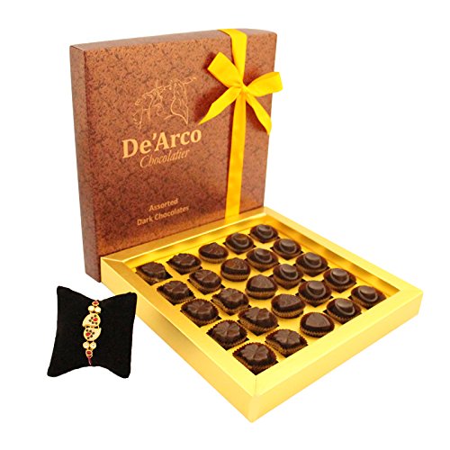 De'arco Chocolatier Dark Chocolate Gift Box, 310 Grams, 25 Pieces ...