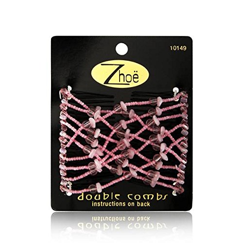 Amazon.com : Zhoe Double Hair Combs 10027 Pink : Upzing : Beauty ...