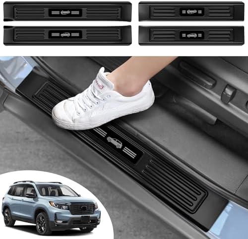 Amazon.com: OLIKE for Honda Passport 2019-2022 Stainless Steel Door Sill Scuff Plate Guard Sills ...