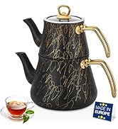 Amazon.com | Hakan Stainless Steel 2 L, 67 Oz, Mini Double Bondy Tea ...