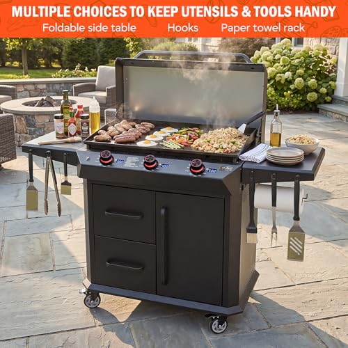 ONLYFIRE GRILLS 36" Intelligent Propane Gas Griddle with LED Knobs ...