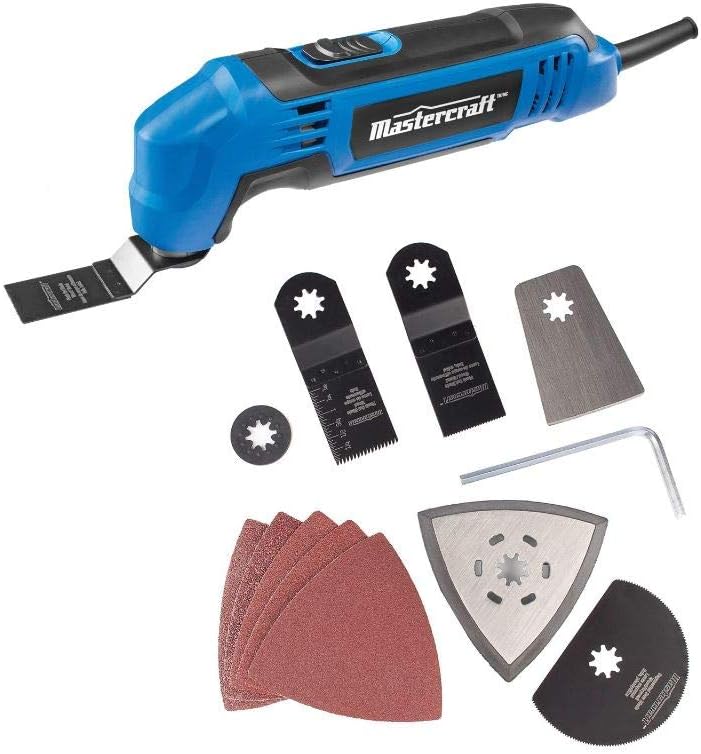 Mastercraft 2.2A Oscillating Multi-Crafter Tool with 11 Piece Accessory ...