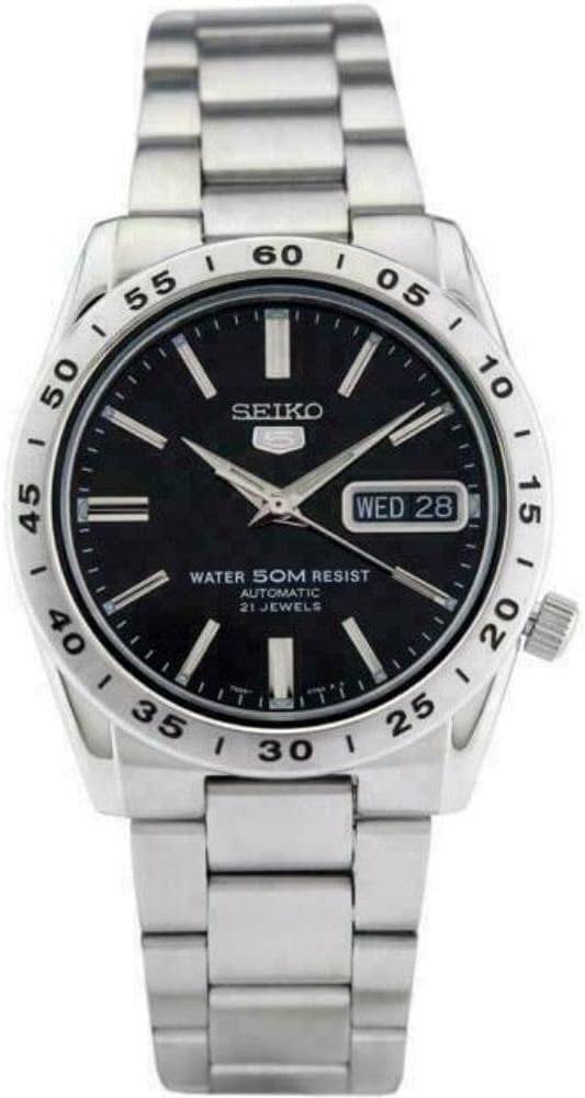Seiko Men's Automatic Watch with Analog Display and Stainless Steel ...