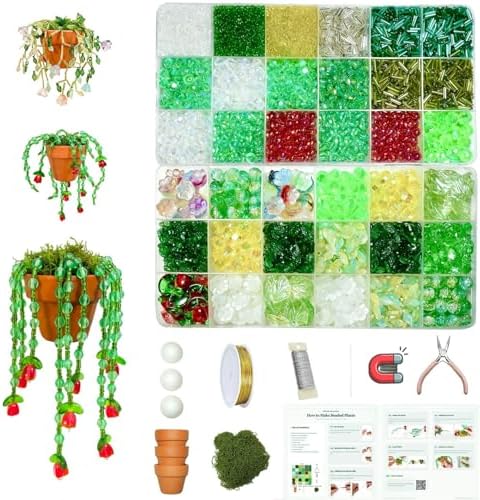 Amazon.com: TIMECOSY 6384pcs Beaded Plants Kit Magnets for Fridge ...