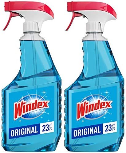 Amazon.com: Windex Glass and Window Cleaner Spray Bottle, Original Blue ...