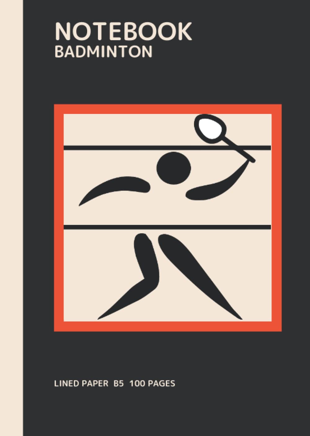 Amazon | BADMINTON NOTEBOOK ノート B5 B罫 100ページ: B5サイズ 横罫 6mm 個性的なバドミントン ...