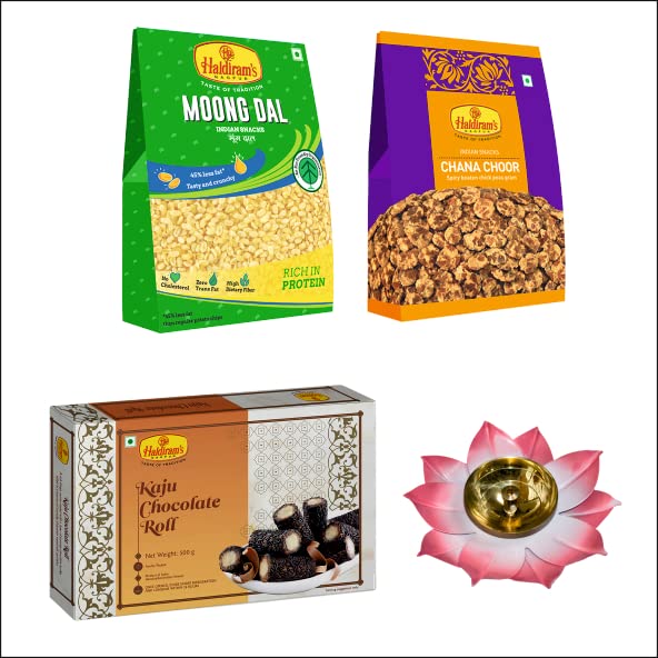 Haldiram's Nagpur Kaju Chocolate Roll 500g, Chana Choor 200g, Moong Dal ...