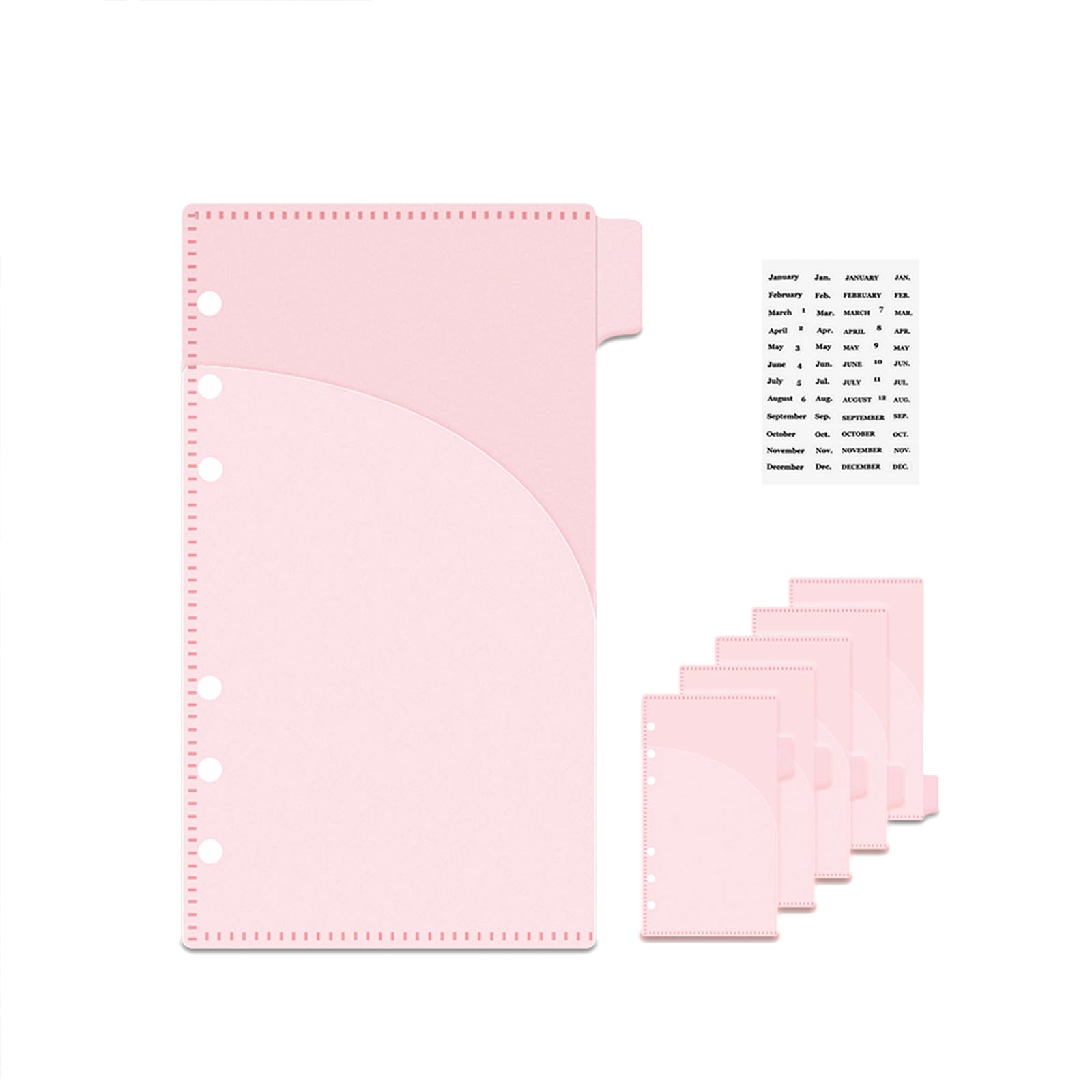 NatSumeBasics A6 Cash Envelopes 6pcs Pink A6 Binder Pocket Dividers ...