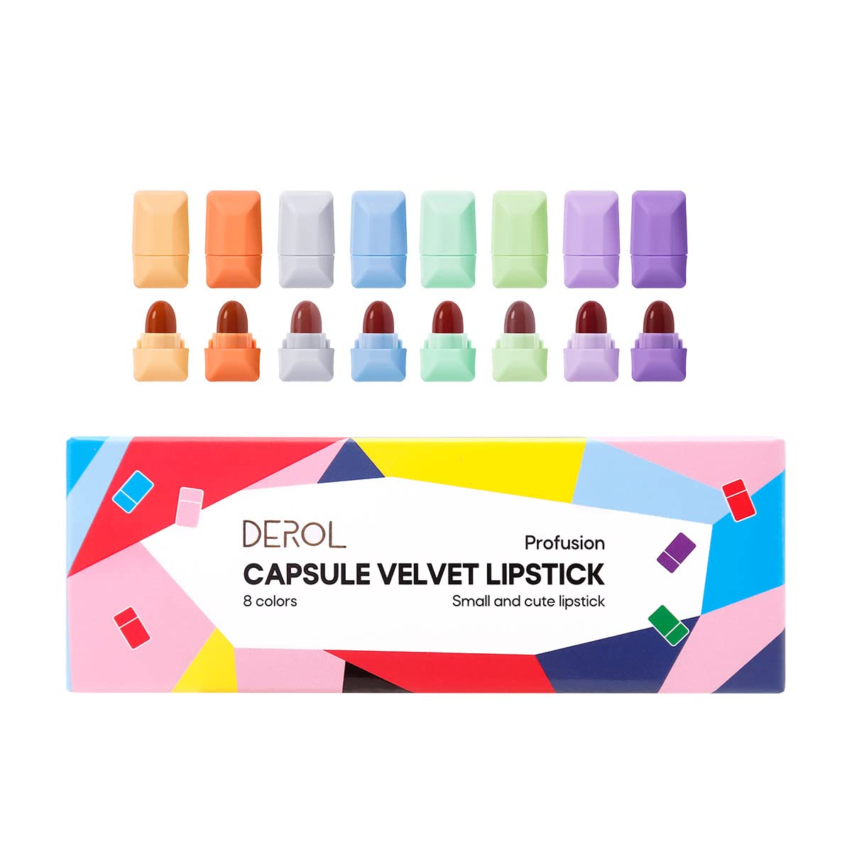 Amazon.com : PICKX 8 Colors Mini Capsule Lipstick Set Matte Lipstick ...