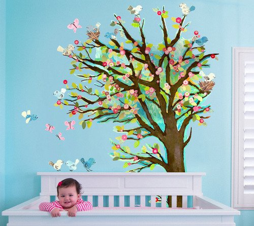 Amazon.com : Oopsy Daisy Peel and Place Cherry Blossom Tree by Winborg ...