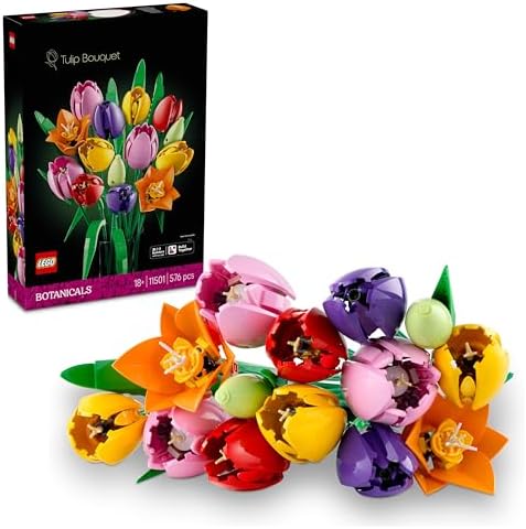 LEGO Botanicals Bouquet di Tulipani - Set di Fiori Finti da Costruire ...