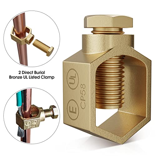 Snapklik.com : 6ft Ground Rod Kit - 1/2 Bonded Electrical Copper ...