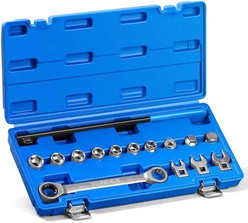 Amazon.com: YISINIUTUO Ratcheting Serpentine Belt Tool Set 15PCS,Socket ...
