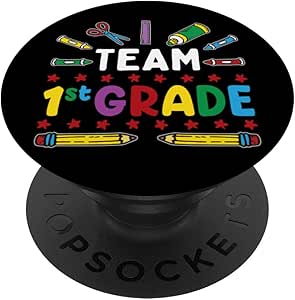 Amazon.com: First Day Of School "Team 1st Grade" Funny PopSockets ...