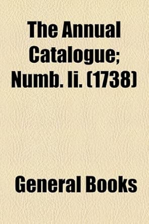 Amazon | The Annual Catalogue, 1738: Number II | Bibliographies & Indexes