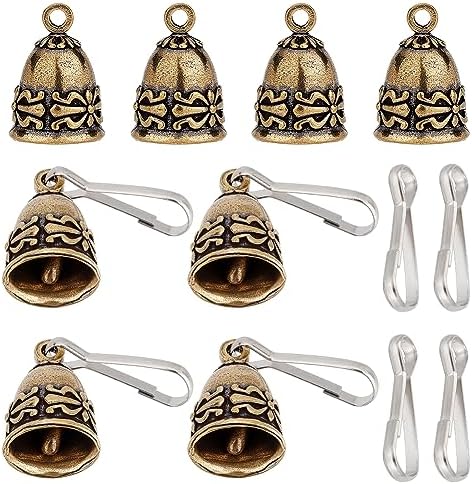 Amazon.com: OLYCRAFT 8pcs Vintage Brass Hanging Bells Small Brass Bells ...